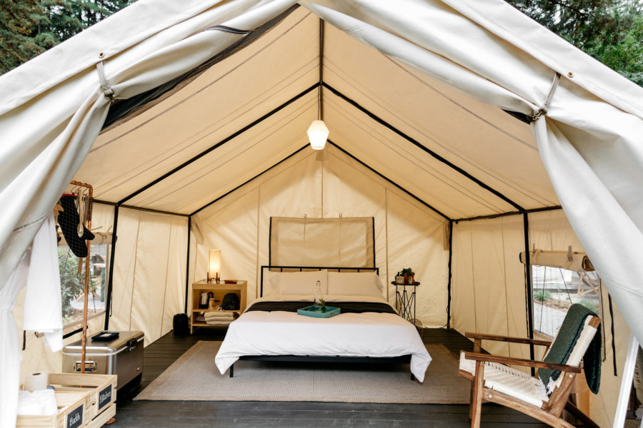 Glamping in Canvas Tents - Sheridan Tent & Awning